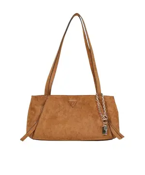 Guess Large Tote Bag With Double Handles - Brown