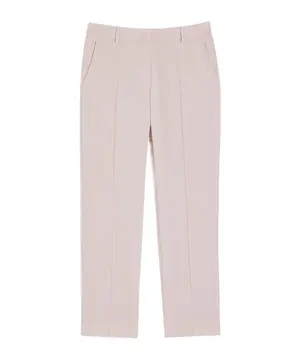 Max Mara Woollen Cloth Cigarette Trousers - Powder