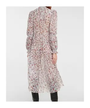 Dorothee Schumacher Printed Midi Dress With Long Sleeves