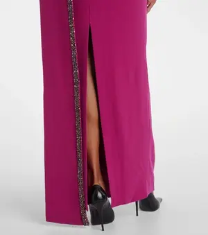 Roland Mouret Embellished Satin Crêpe Gown