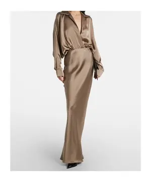 Norma Kamali Long-sleeved Gown