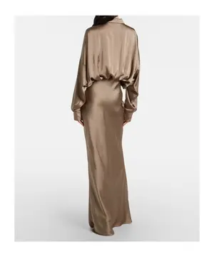 Norma Kamali Long-sleeved Gown