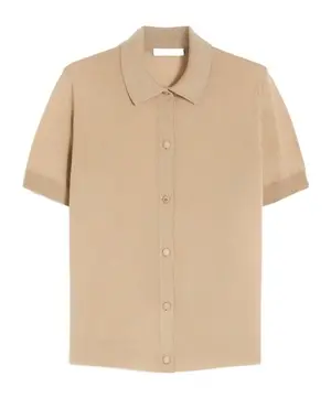 Max Mara Short Sleeve Button Cardigan - Sand