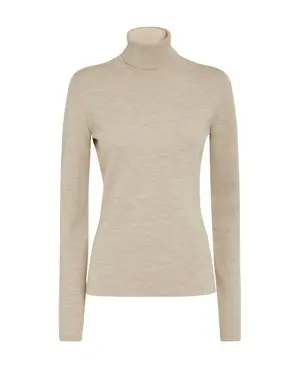 Gabriela Hearst High-necked Long-sleeved Sweater - Nude