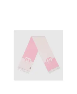 Gucci Wool Cashmere Scarf With Interlocking G