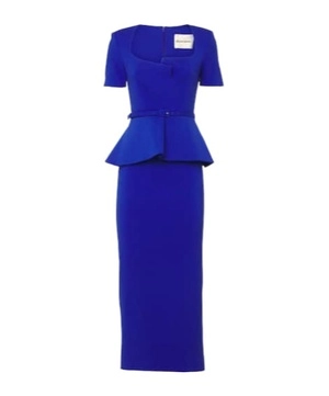Roland Mouret Short Sleeve Dress - Dark Blue