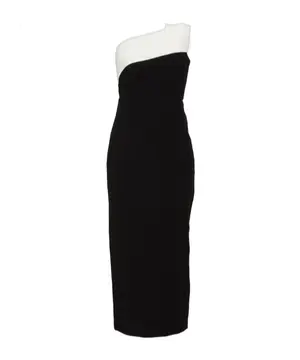 Roland Mouret Strapless Crepe Midi Dress