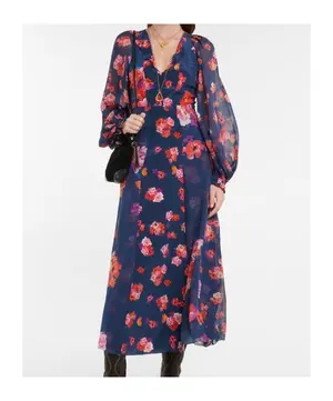 Dorothee Schumacher Floral Maxi Dress With Long Sleeves