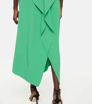 Roland Mouret V-neck Ruffle Dress