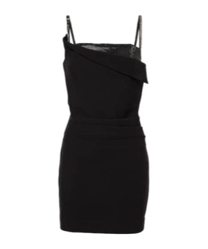 Roland Mouret Crystal-embellished Crêpe Minidress - Black