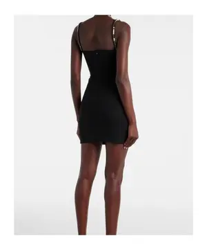 Roland Mouret Crystal-embellished Crêpe Mini Dress