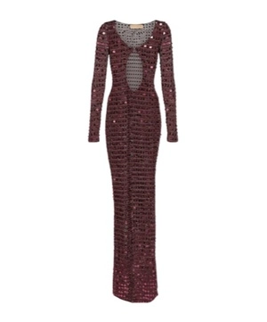 AYA MUSE Embellished Cutout Maxi Dress