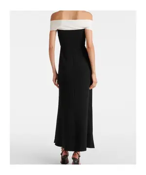 Roland Mouret Off-shoulder Cady Maxi Dress