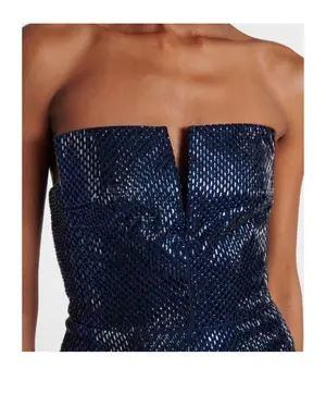Roland Mouret Embellished Strapless Crêpe Gown