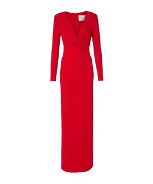 Roland Mouret Gathered Cady Gown - Red