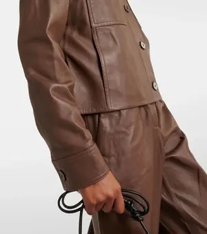 JOSEPH Single-breasted Leather Jacket