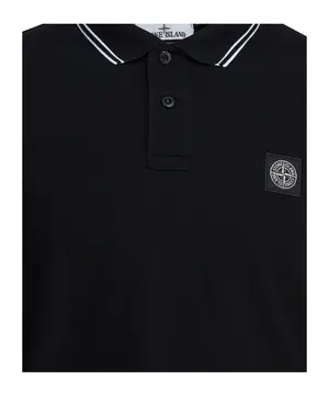 Stone Island Slim Fit Long Sleeved Polo Shirt