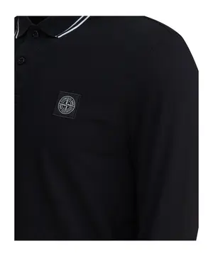 Stone Island Slim Fit Long Sleeved Polo Shirt