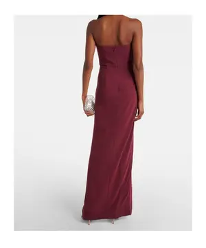 Roland Mouret Asymmetrical Satin Crepe Gown