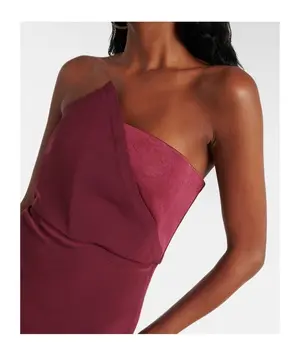 Roland Mouret Asymmetrical Satin Crepe Gown