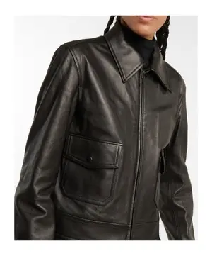 JOSEPH Classic Zip-up Leather Jacket
