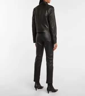 JOSEPH Classic Zip-up Leather Jacket