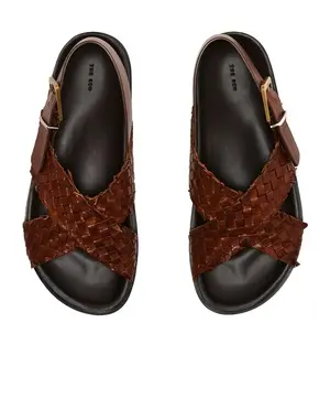 THE ROW Buckled Leather Sandals