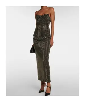 Roland Mouret Trimmed Strapless Dress