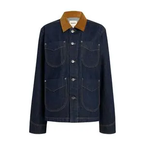 Khaite Wyatt Denim Jacket With Velvet Collar - Black