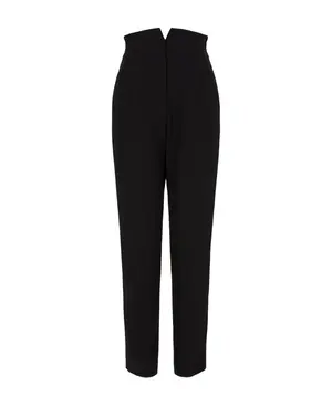 Emporio Armani Barathea Freshly Cut Wool Casual Pants - Black