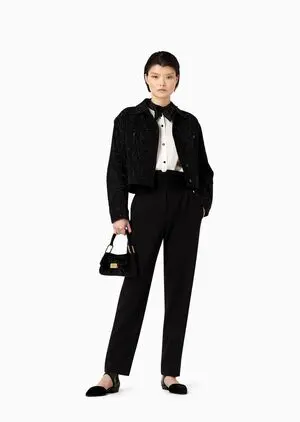 Emporio Armani Barathea Wool Casual Pants