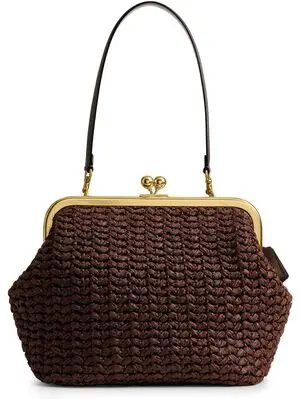 COACH Large Kisslock 27 Frame Bag - Black
