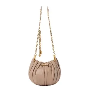 Chloé Plissé Clutch Bag - Nude