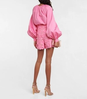 Oscar De La Renta Floral Lace Shorts