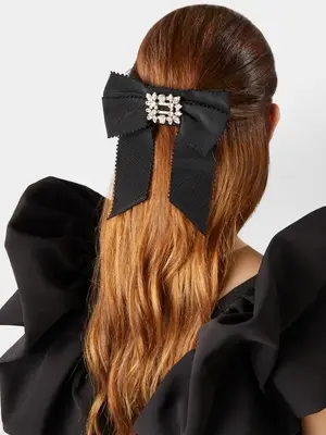 ROGER VIVIER Embellished Fabric Hair Clip