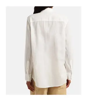 NILI LOTAN Nathael Ruffled Cotton Poplin Shirt