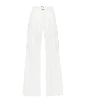 ERMANNO FIRENZE Belt Loops Slacks - White