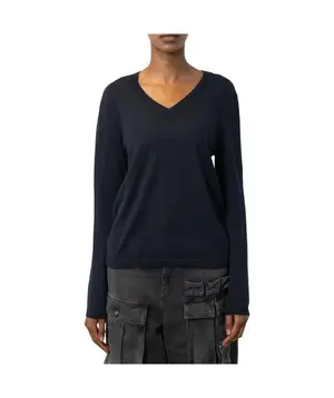Avant Toi V-neck Long-sleeved Sweater - Black