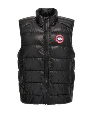 Canada Goose Right-collar Sleeveless Down Vest - Black
