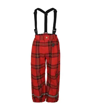MINI RODINI Detachable Suspender Snow Pants - Red