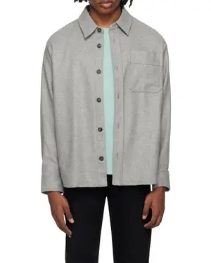 A.p.c. Button-down Patch-pocket Shirt - Gray
