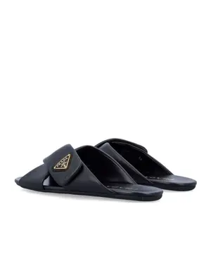 Prada Triangle-logo Padded Slides