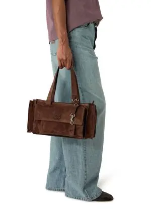Miu Miu Multi-pocket Suede Handheld Bag