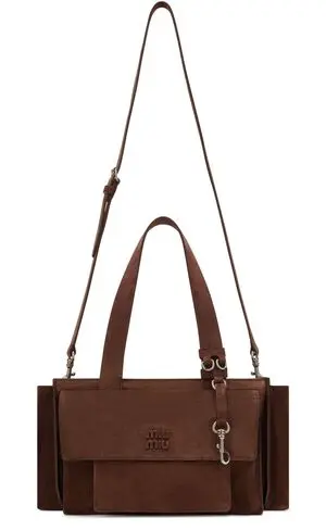 Miu Miu Multi-pocket Suede Handheld Bag
