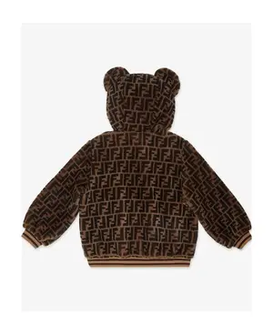 Fendi Ff Shearling Teddy Bear Bomber Jacket