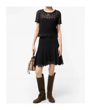 Burberry Floral Lace Mini Skirt