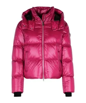 Moose Knuckles Logo-patch Zipped Down Jacket - Fuchsia