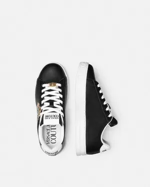 Versace Logo Printed Lace-up Sneakers
