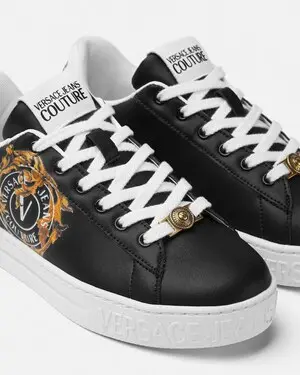 Versace Logo Printed Lace-up Sneakers