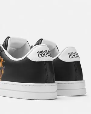 Versace Logo Printed Lace-up Sneakers
